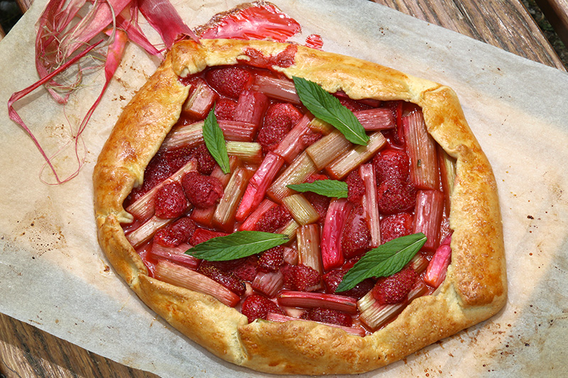 tarte rustique fraises rhubarbe